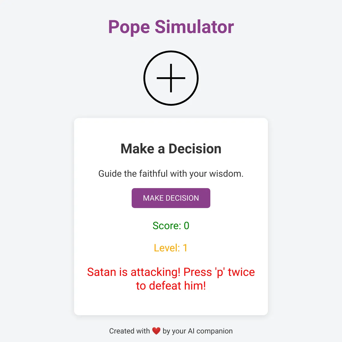 Pope Simulator