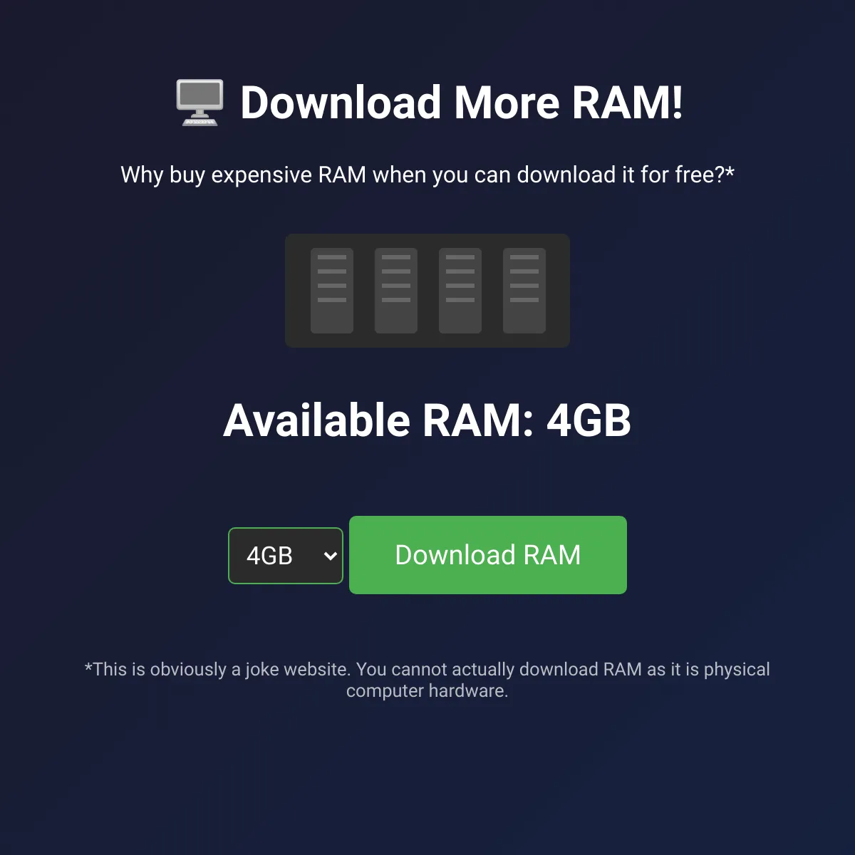 Free RAM Download - Definitely Not A Joke