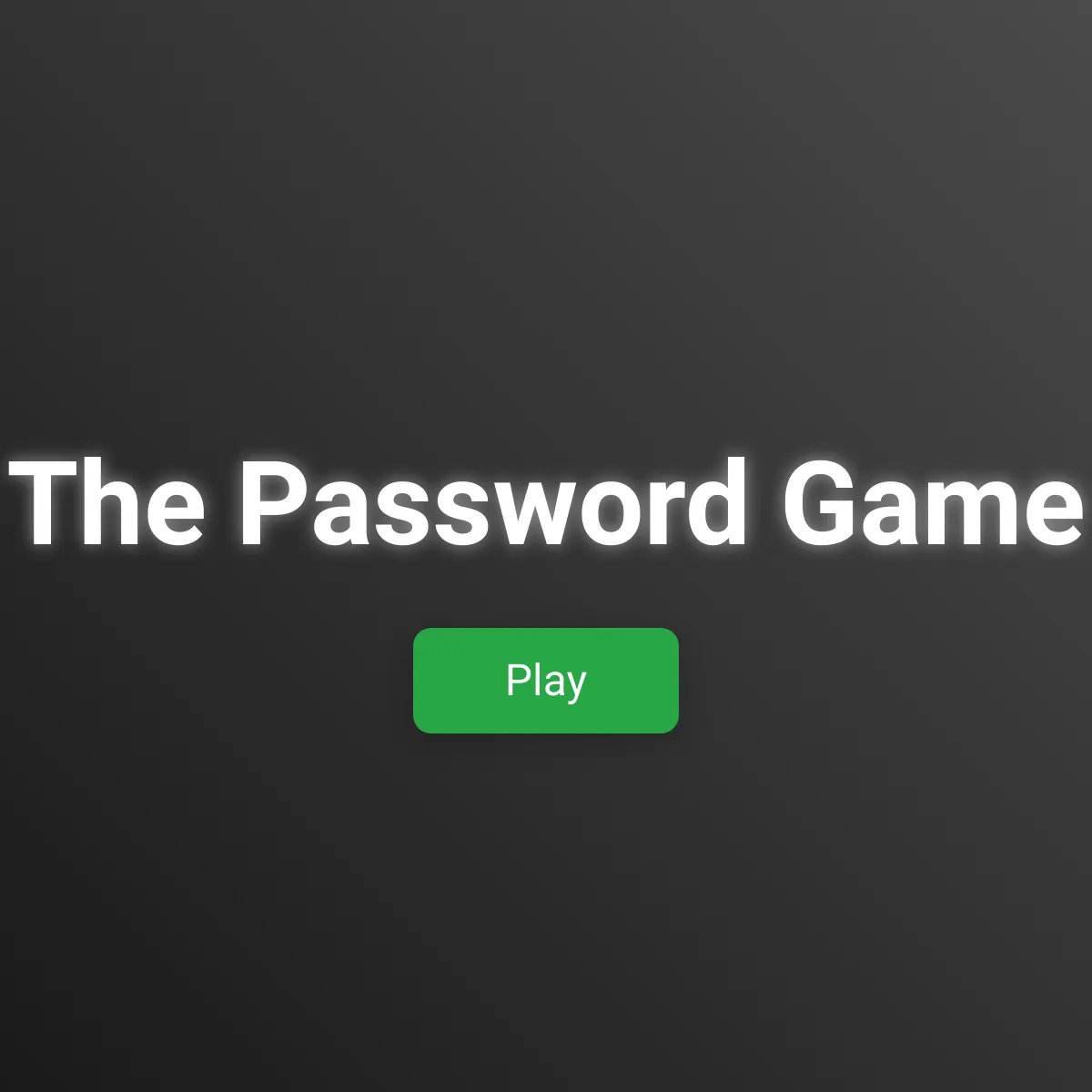 The Password Game | Recreation