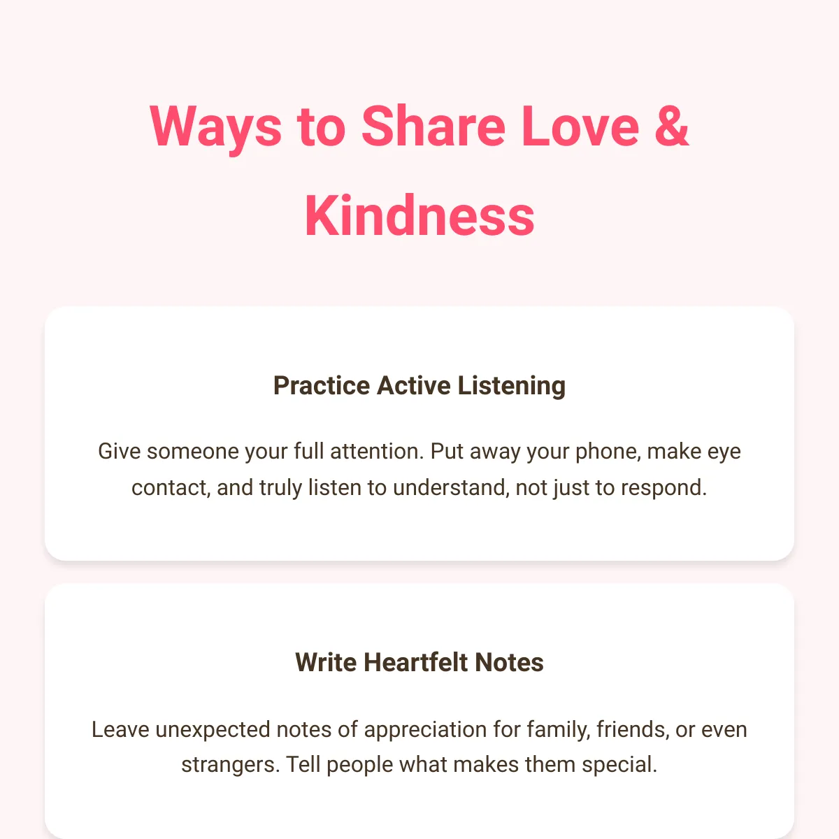 Spreading Love & Kindness