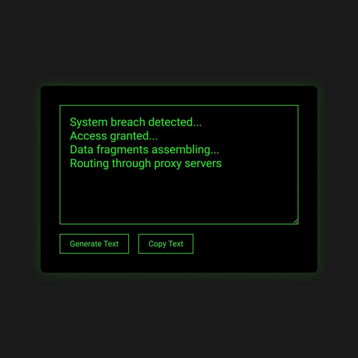 Hacker Text Generator