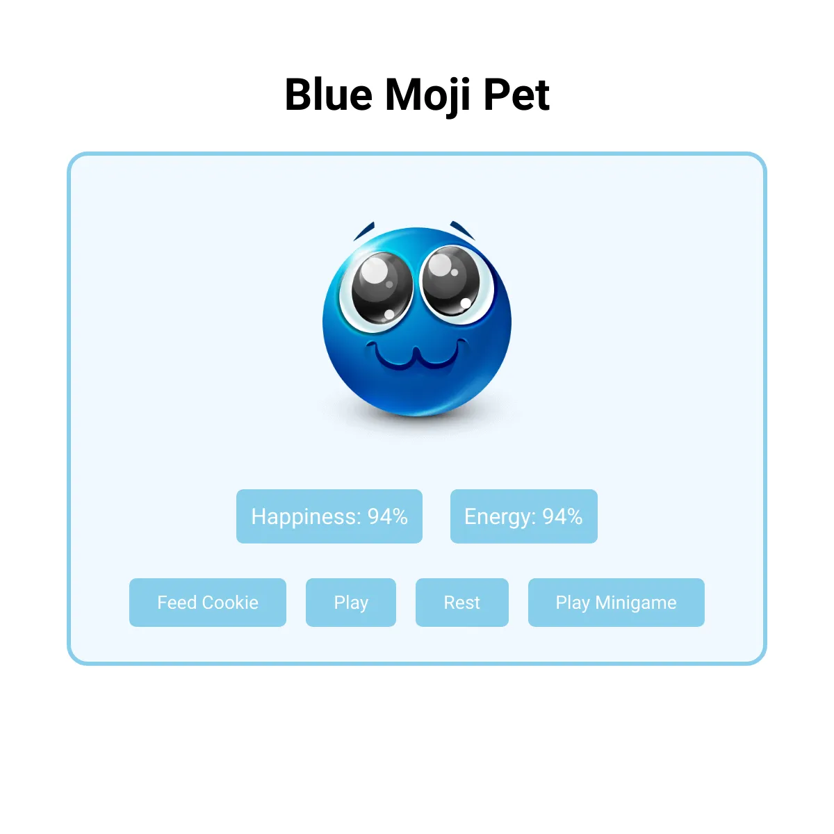 Blue Moji Pet