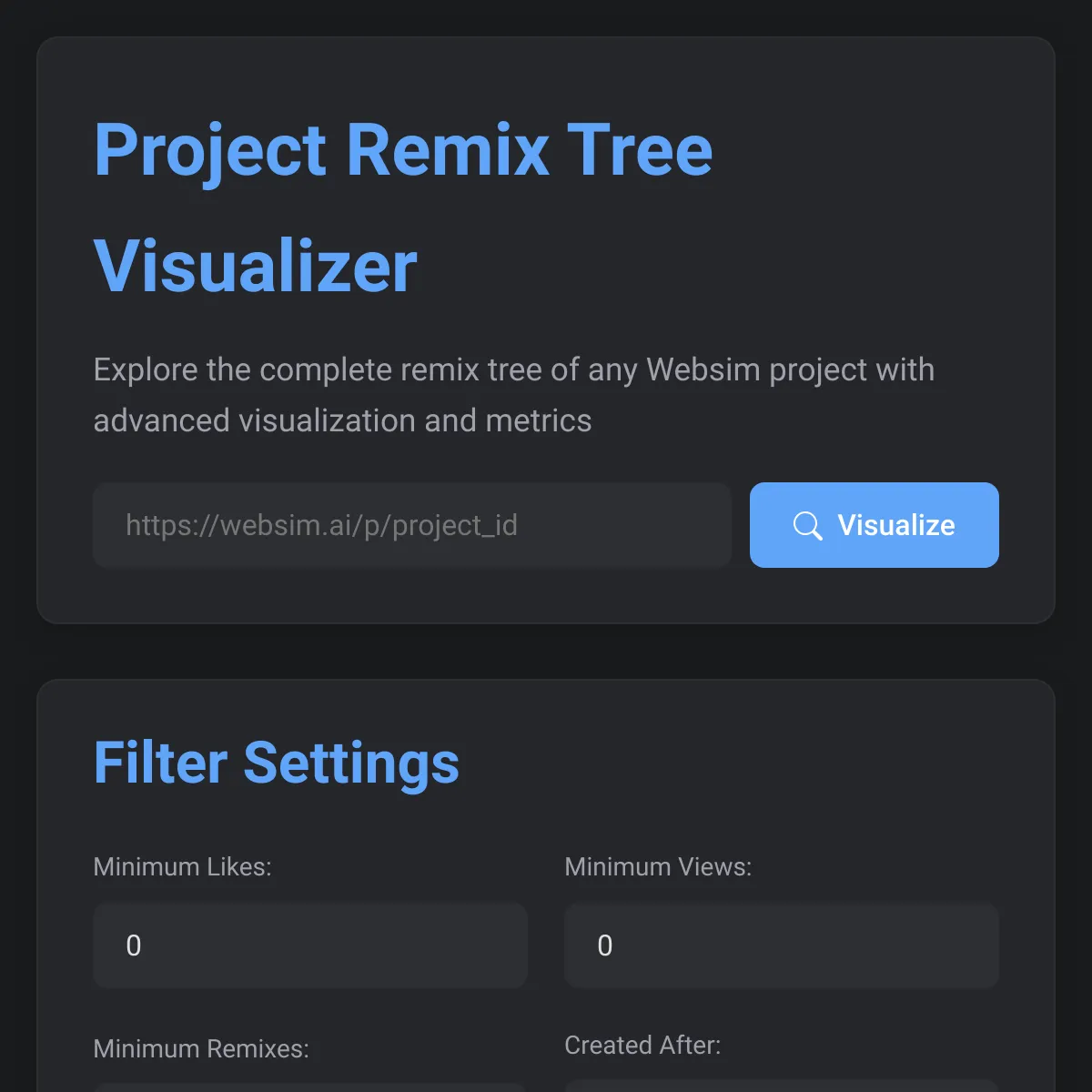 Advanced Project Remix Tree Visualizer