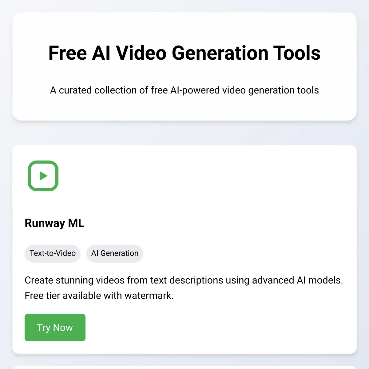Free AI Video Generator Tools