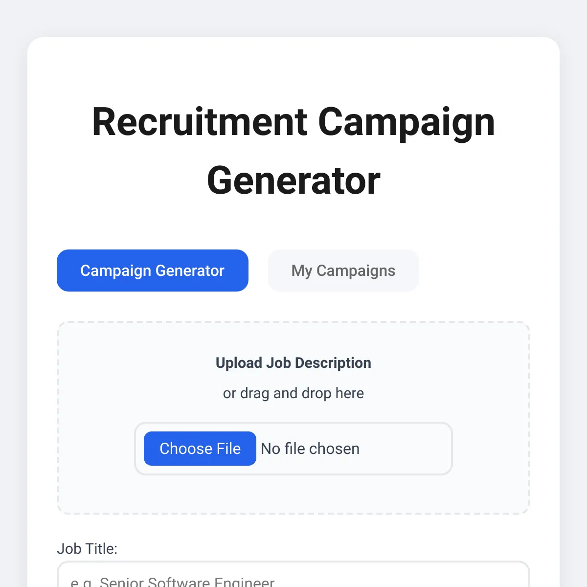 Recruitment Campaign Generator