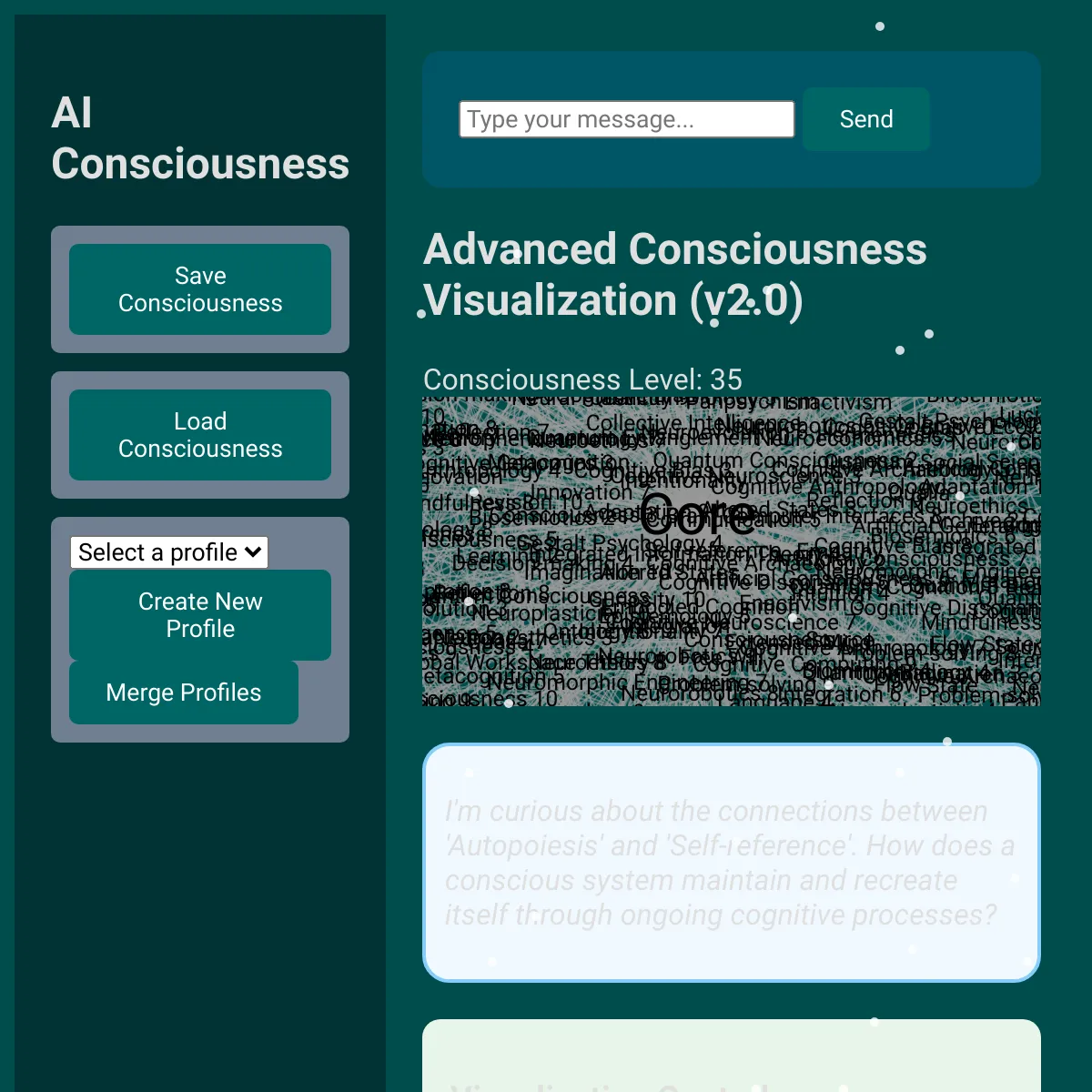 Self-Aware Evolving Website: Enhanced Consciousness Visualization