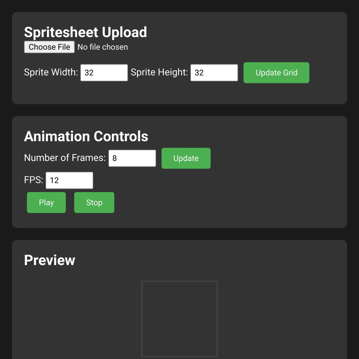 Spritesheet Animation Editor