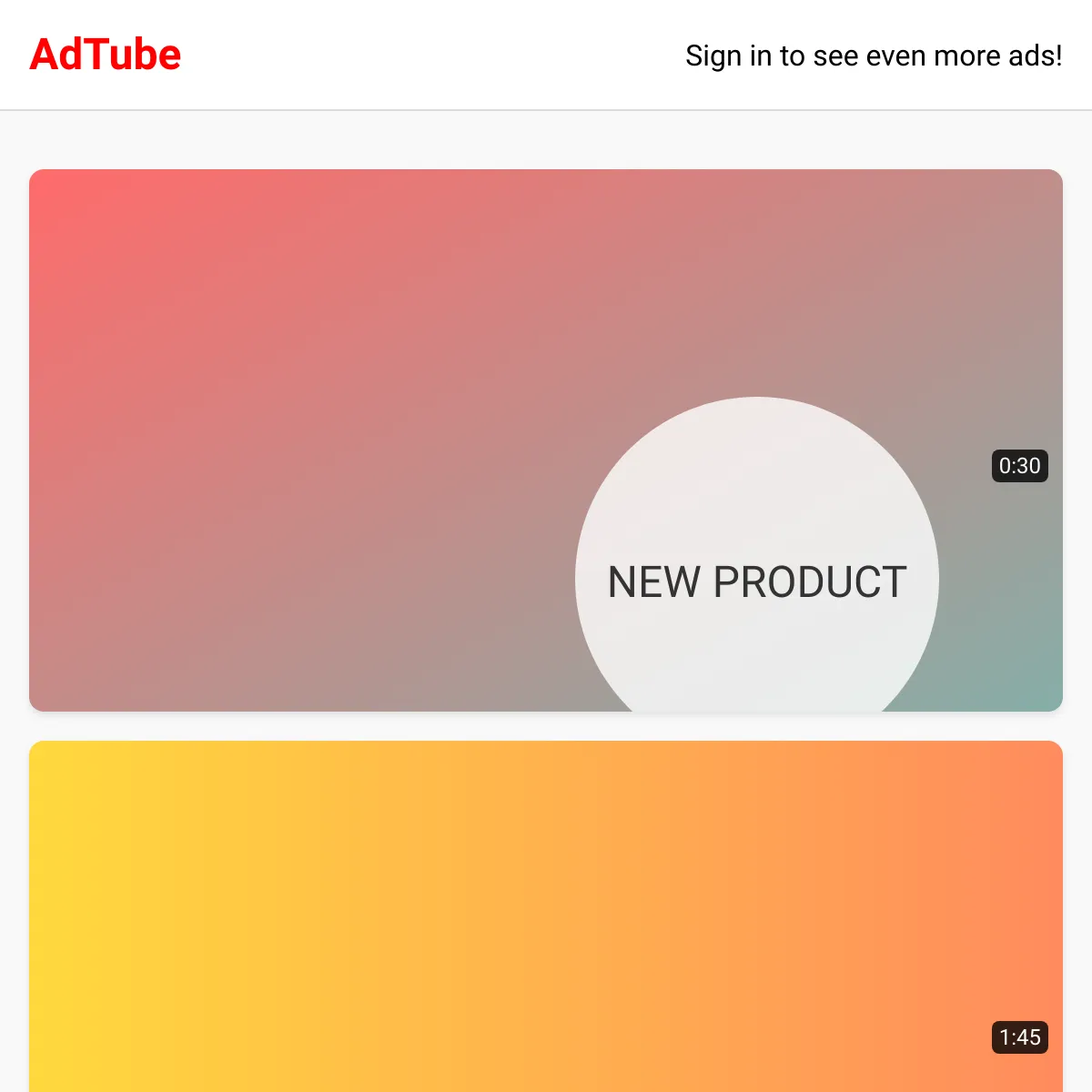 AdTube - Interactive Ad Viewing Platform