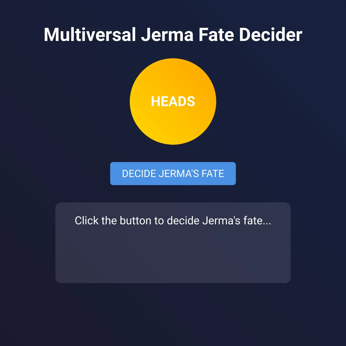 Multiversal Jerma Fate Generator