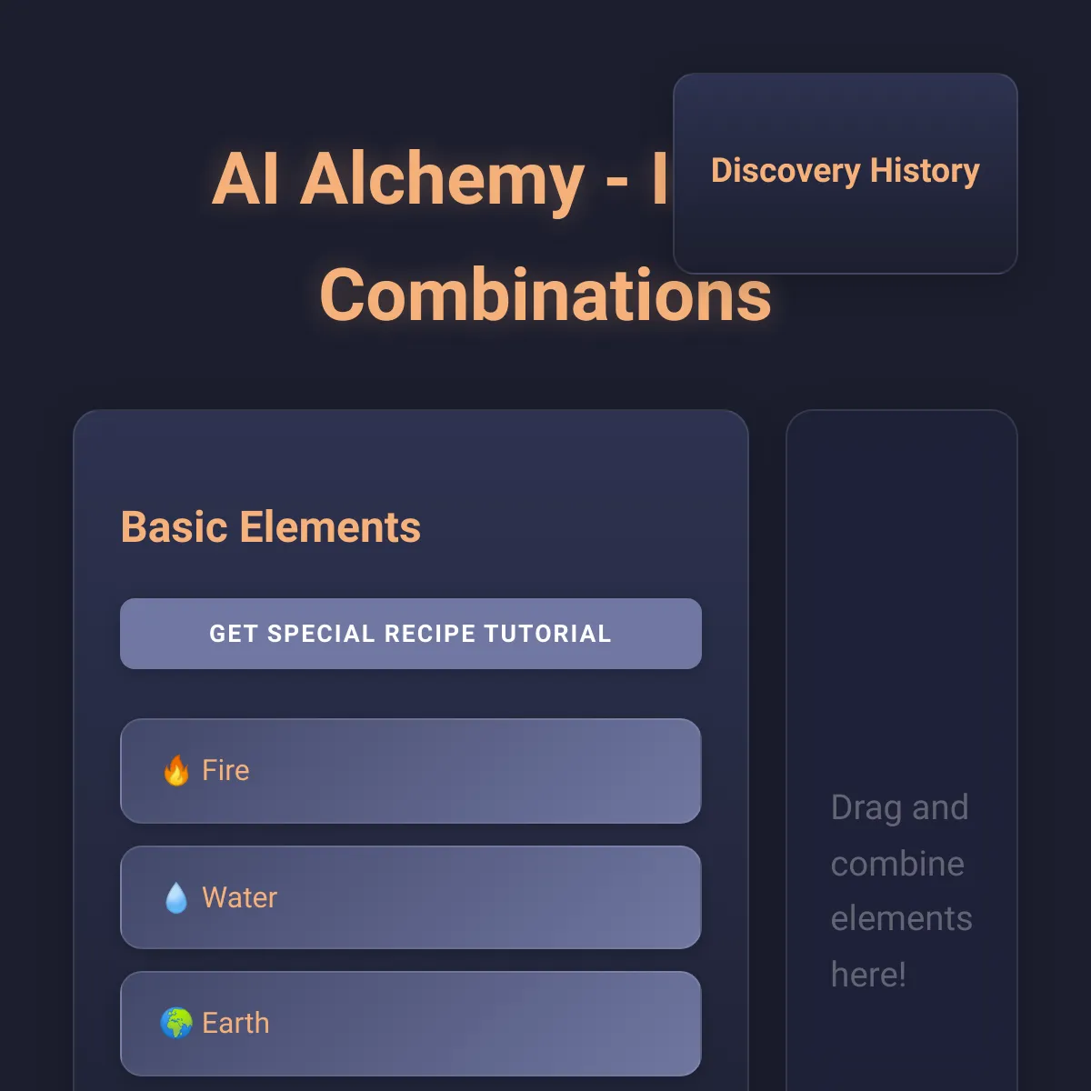 AI Alchemy - Infinite Element Combinations