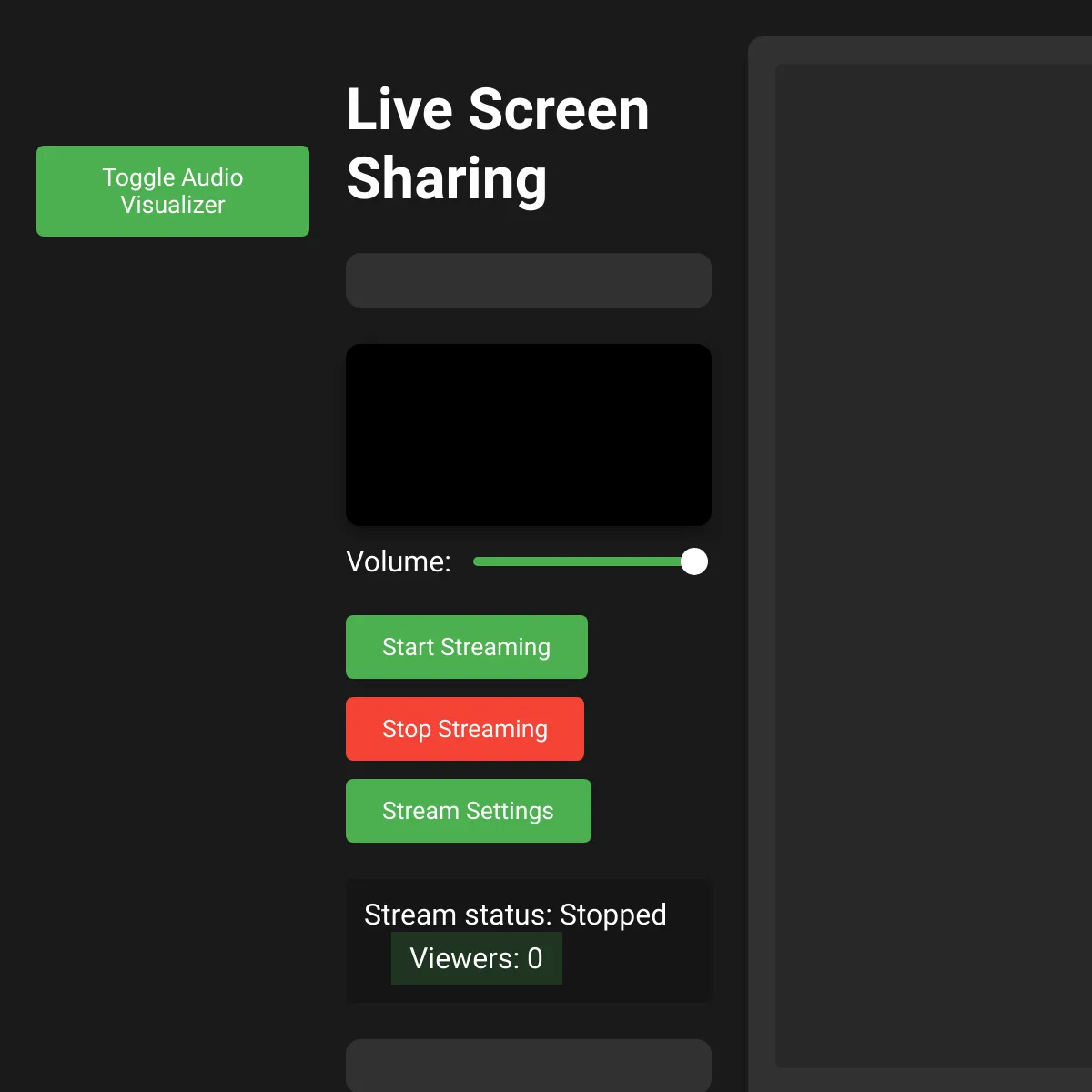 Screen Sharing Stream