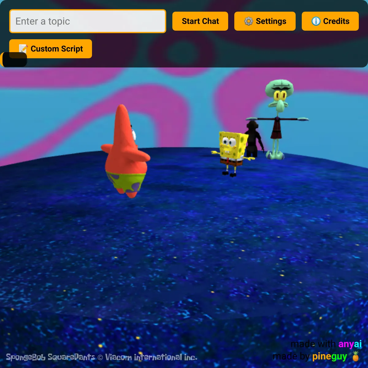 AI Sponge: A 3D Interactive Chat Experience