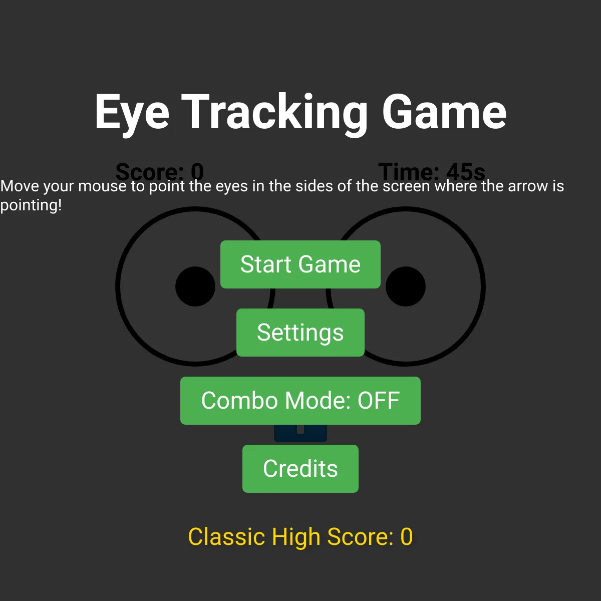Eye Tracking Mouse Game