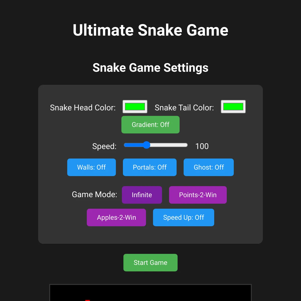 Ultimate Snake Game