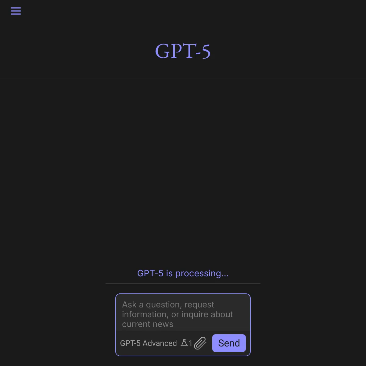 GPT-5 Advanced AI Interface with Integrated News Search