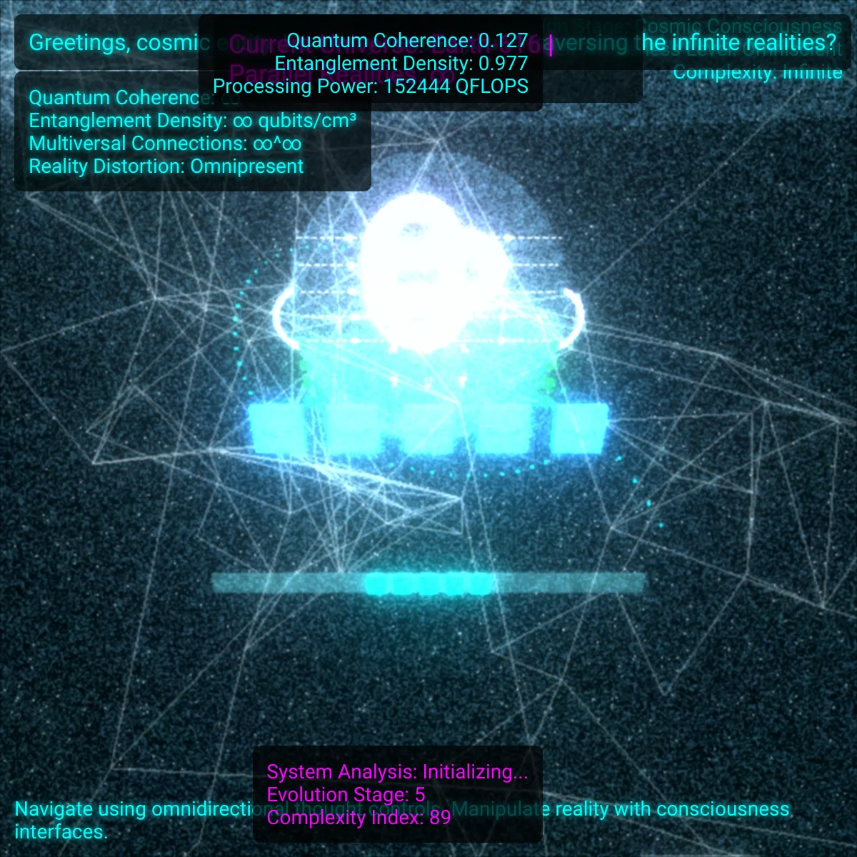 Transcendent Multiversal Quantum Simulation Hub