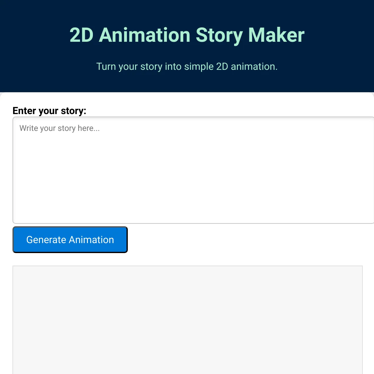 2D Animation Story Maker