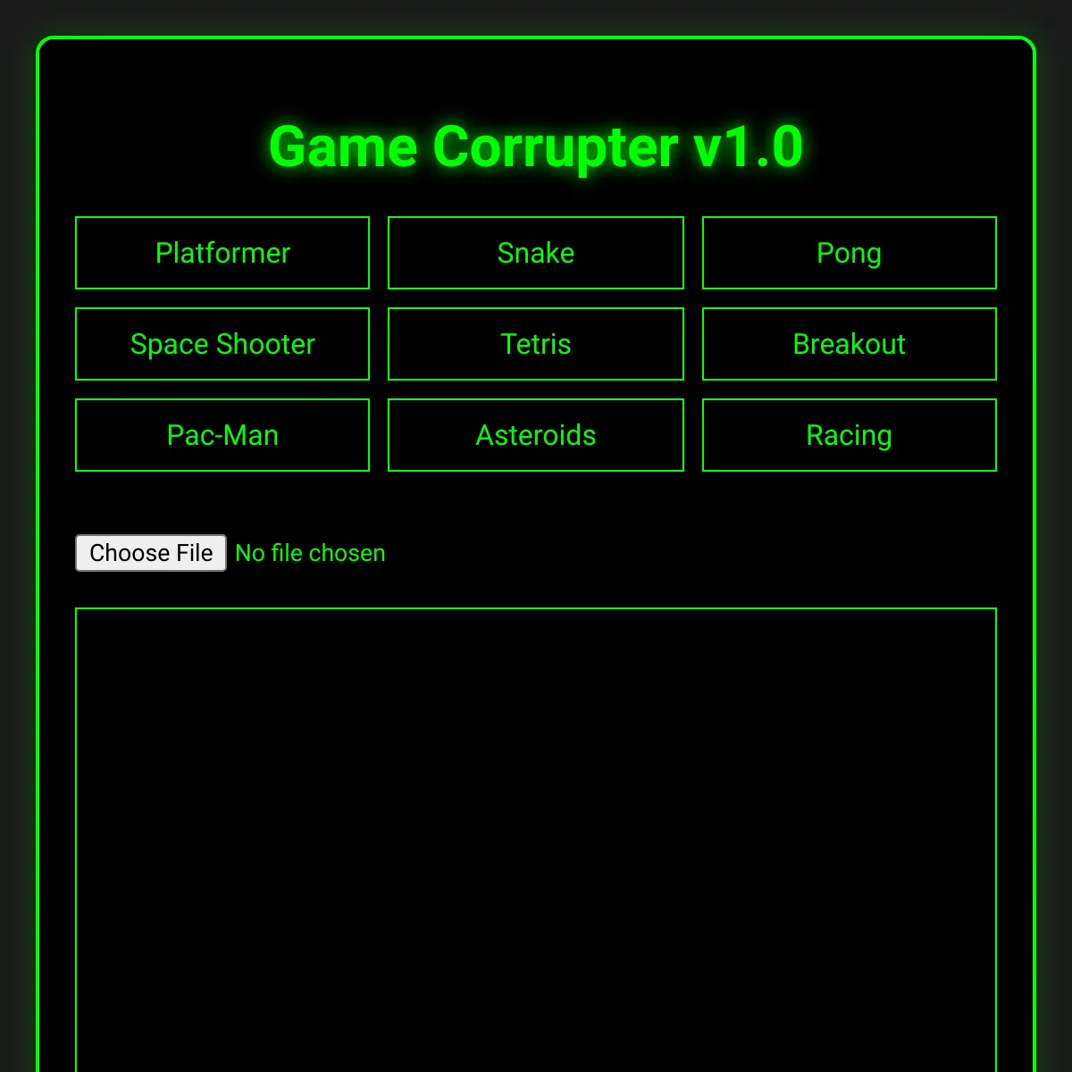 Random Demo Game Corruptor