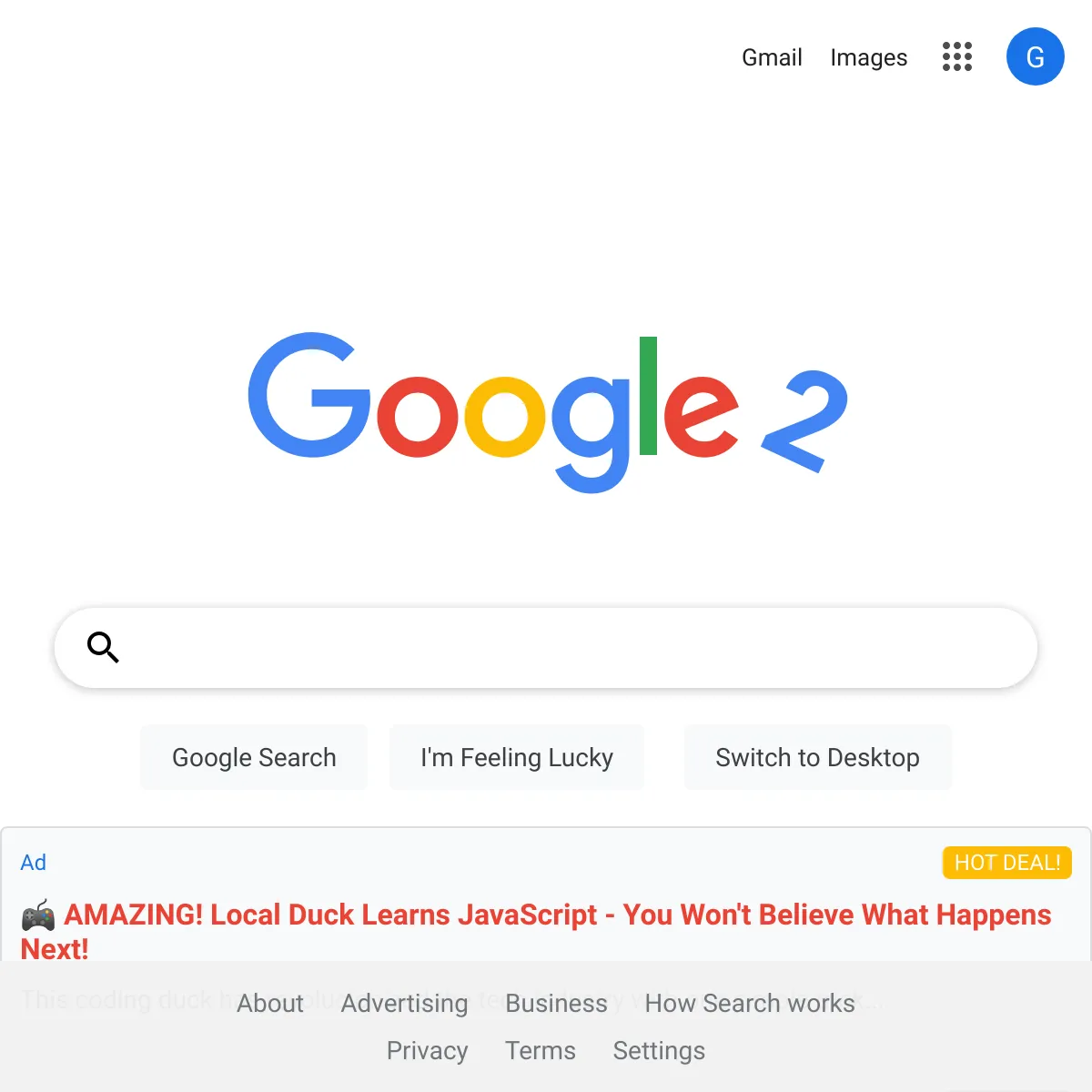 Computer with Google 2