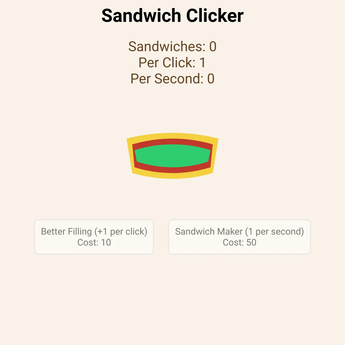 Sandwich Clicker