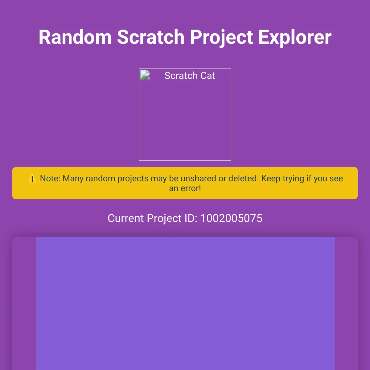 Random Scratch Project Viewer