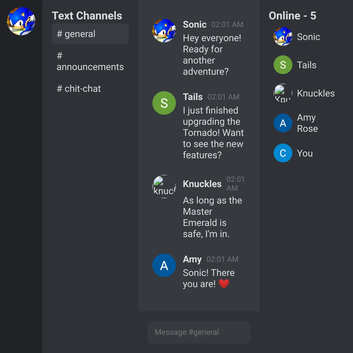 Sonic Discord Chat