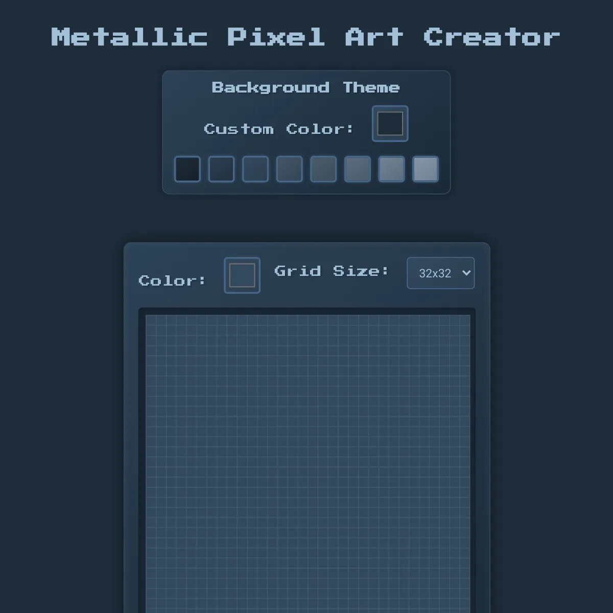 Metallic Pixel Art