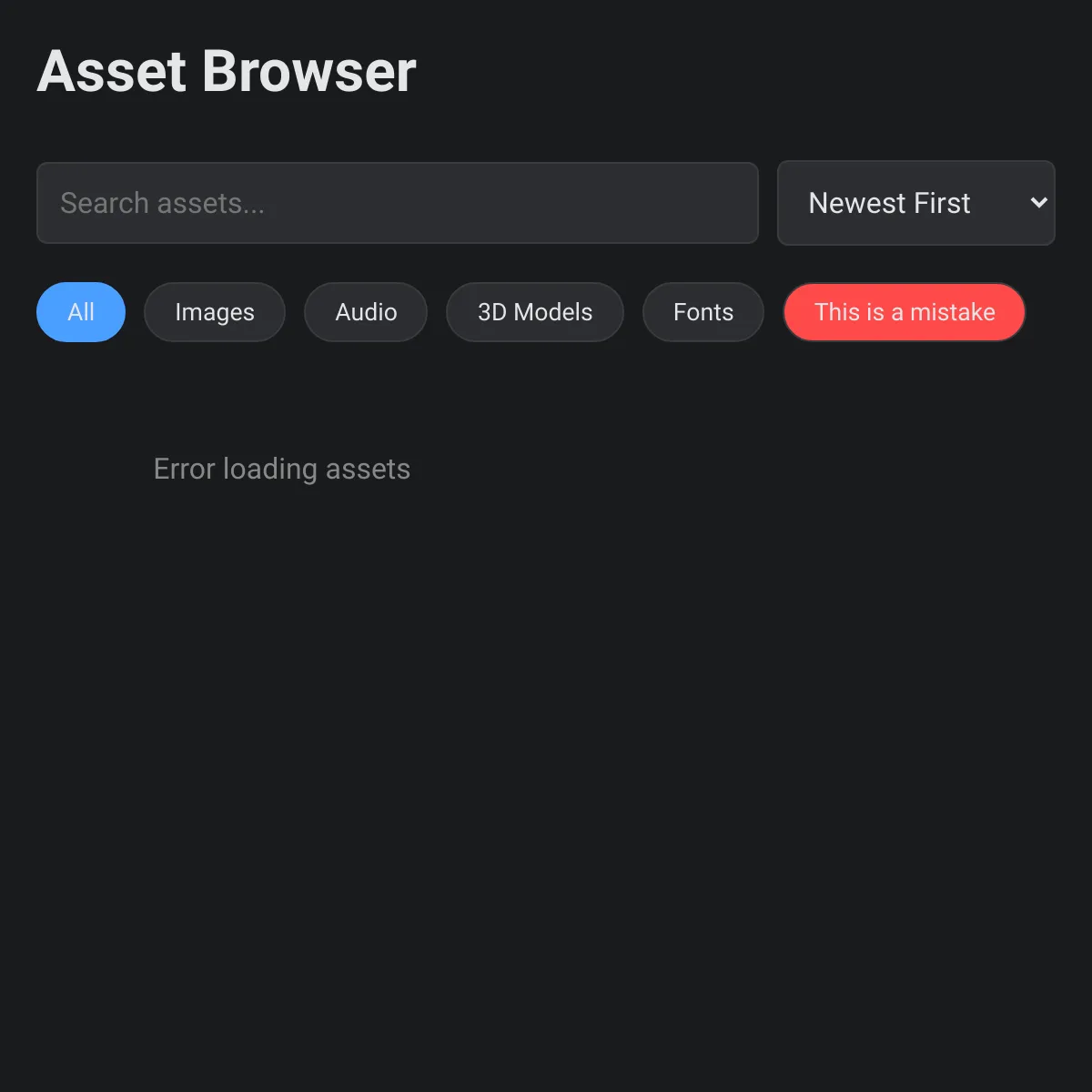 asset browser with ai control