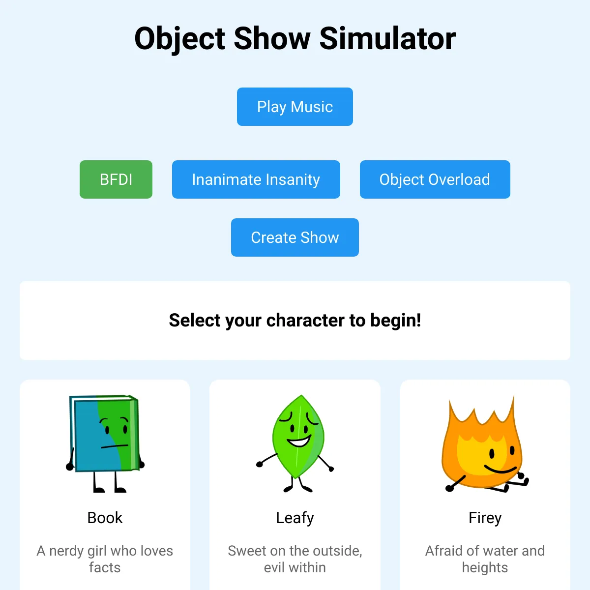 BFDI Simulator