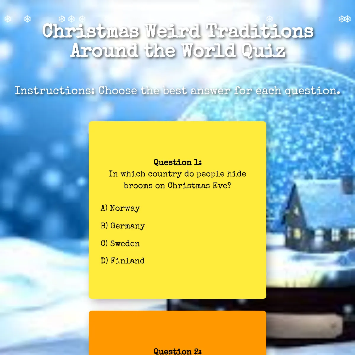 Interactive Christmas Quiz