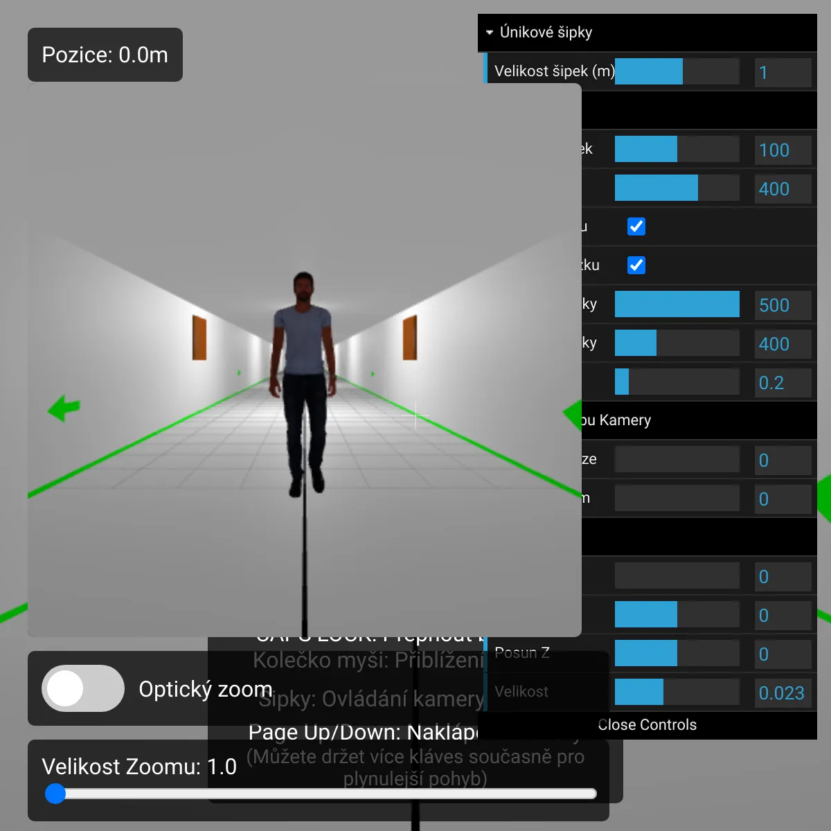3D Postava v pohybu-perspektiva