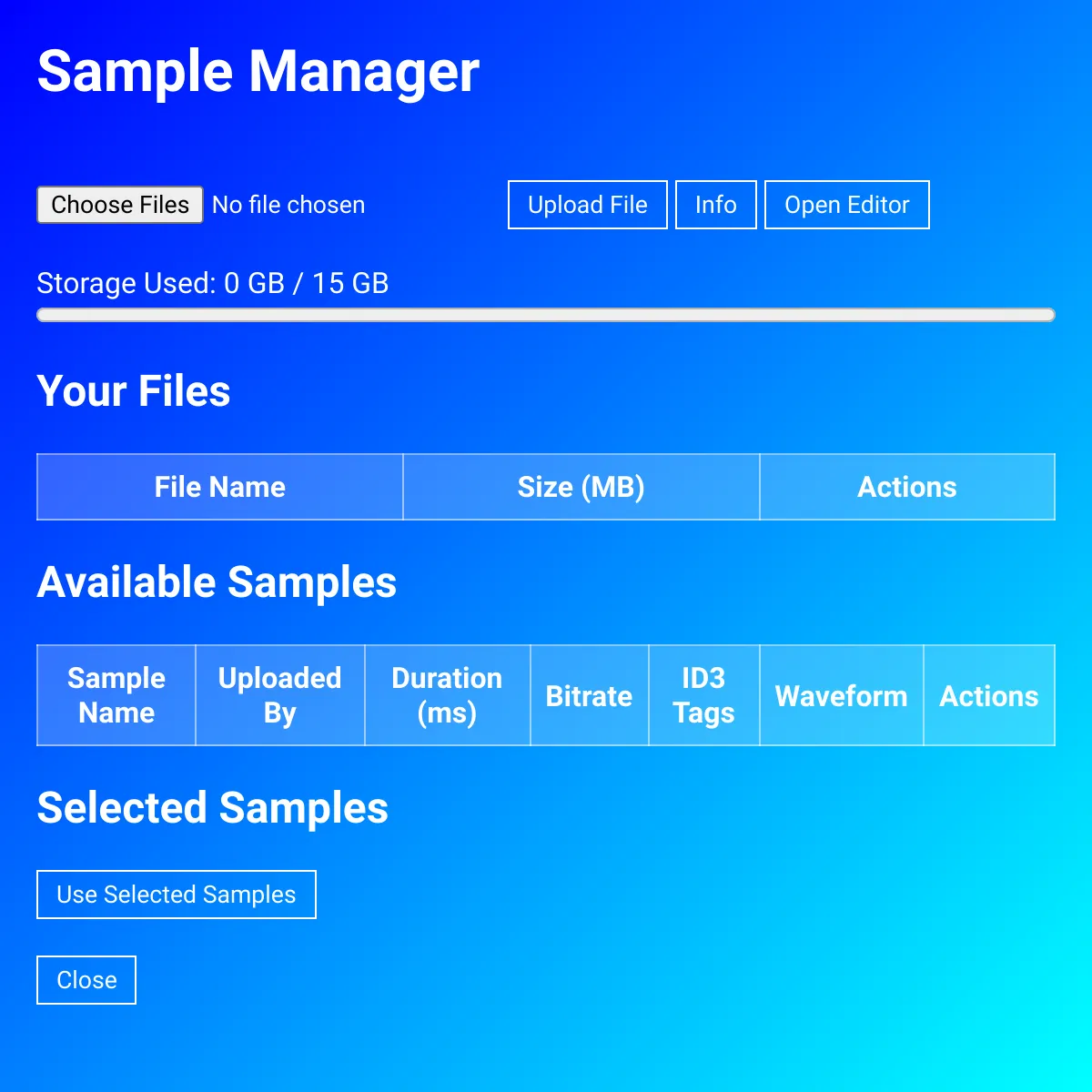 Sample Manager