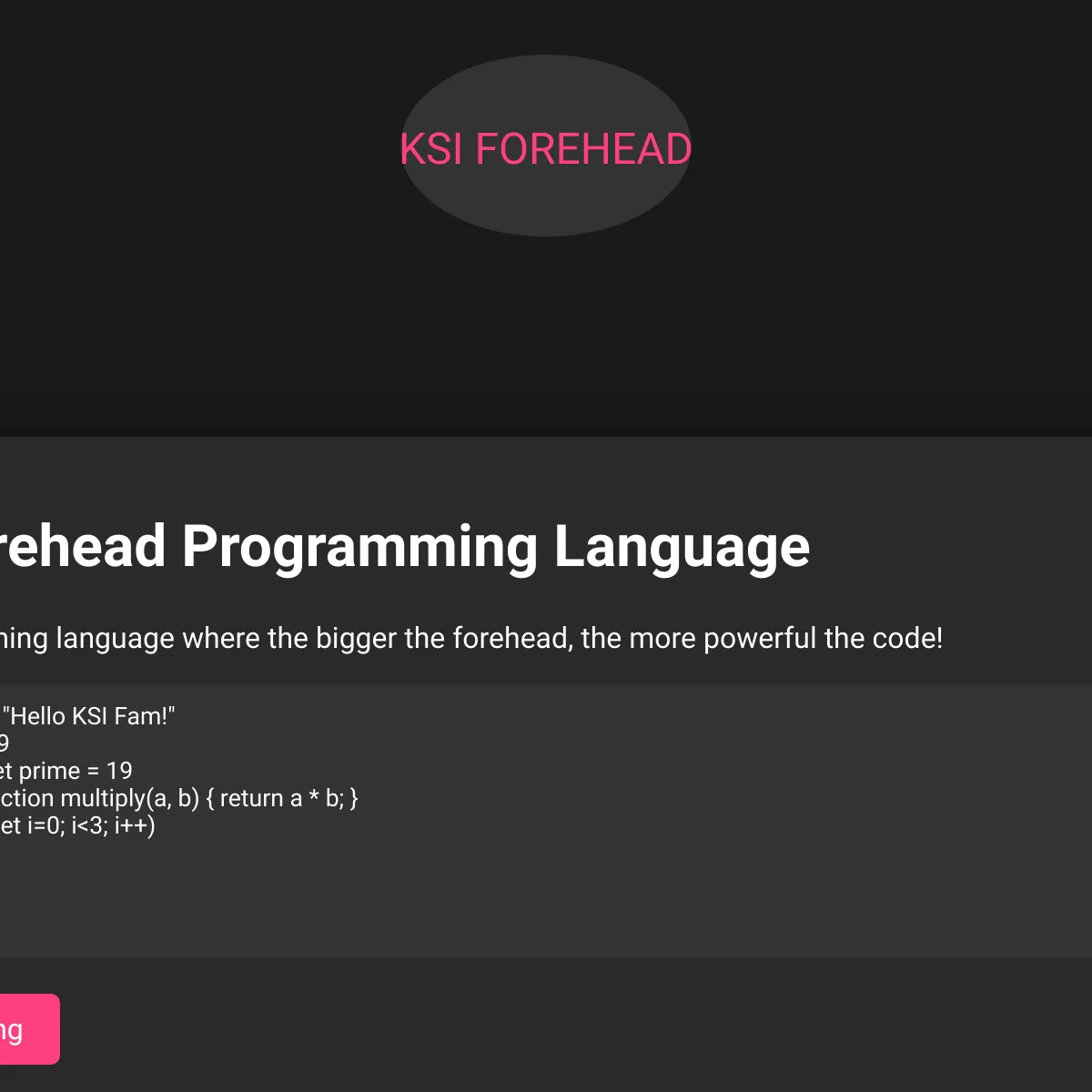 KSI Forehead Programming Language