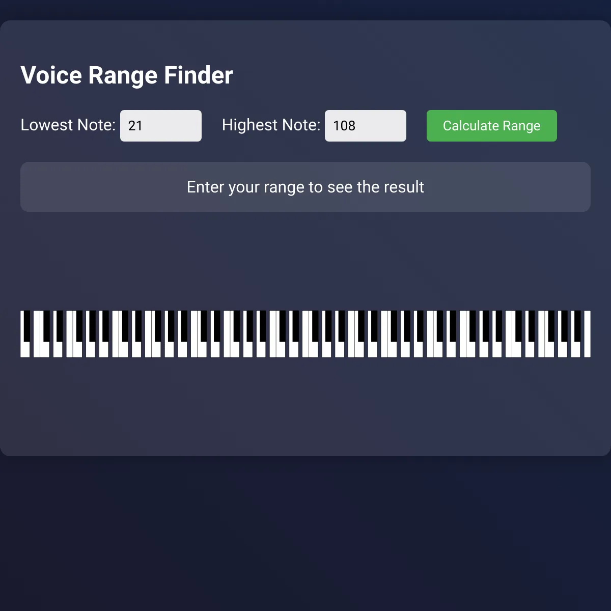 Voice Range Finder