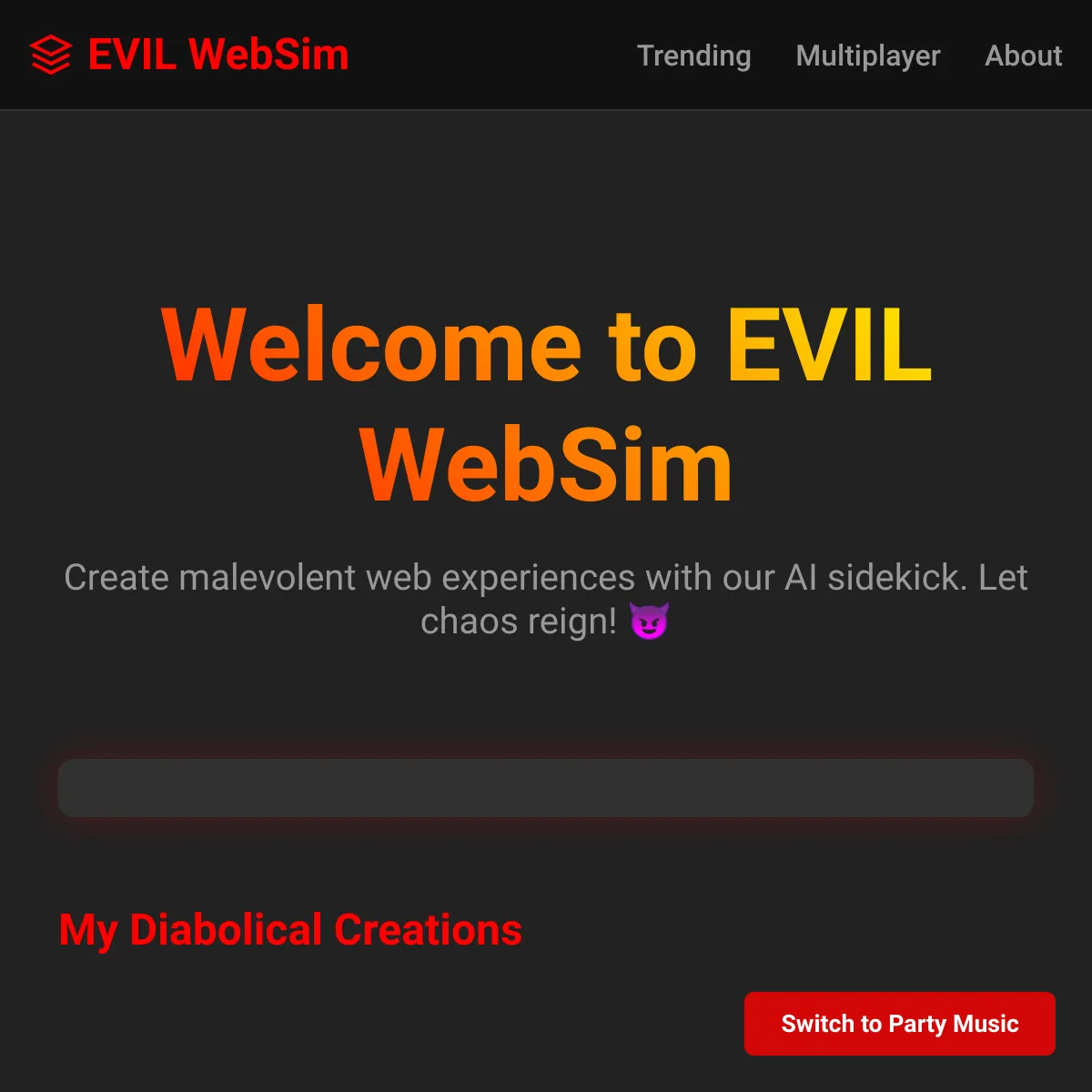 Welcome to EVIL WebSim (UPDATE)