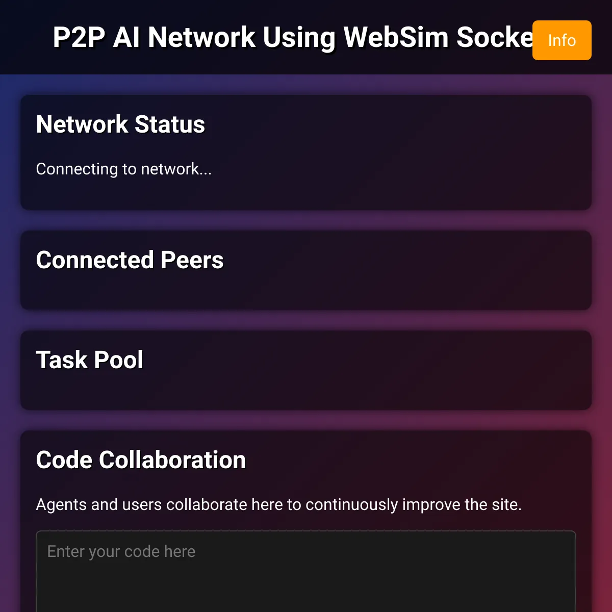 P2P AI Network Using WebSim Sockets