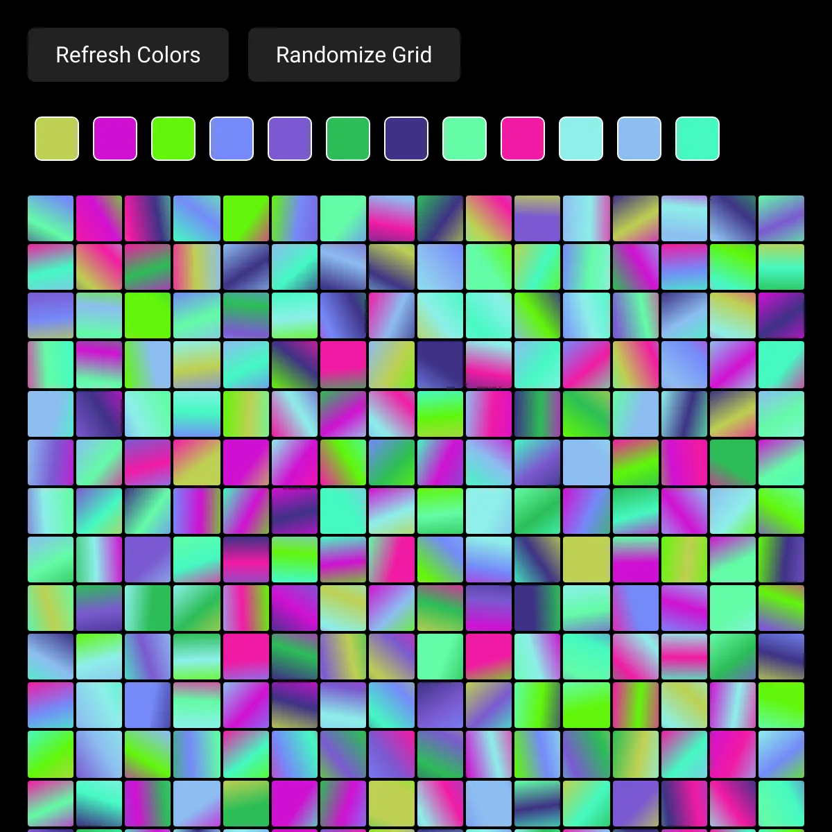 Interactive Gradient Grid