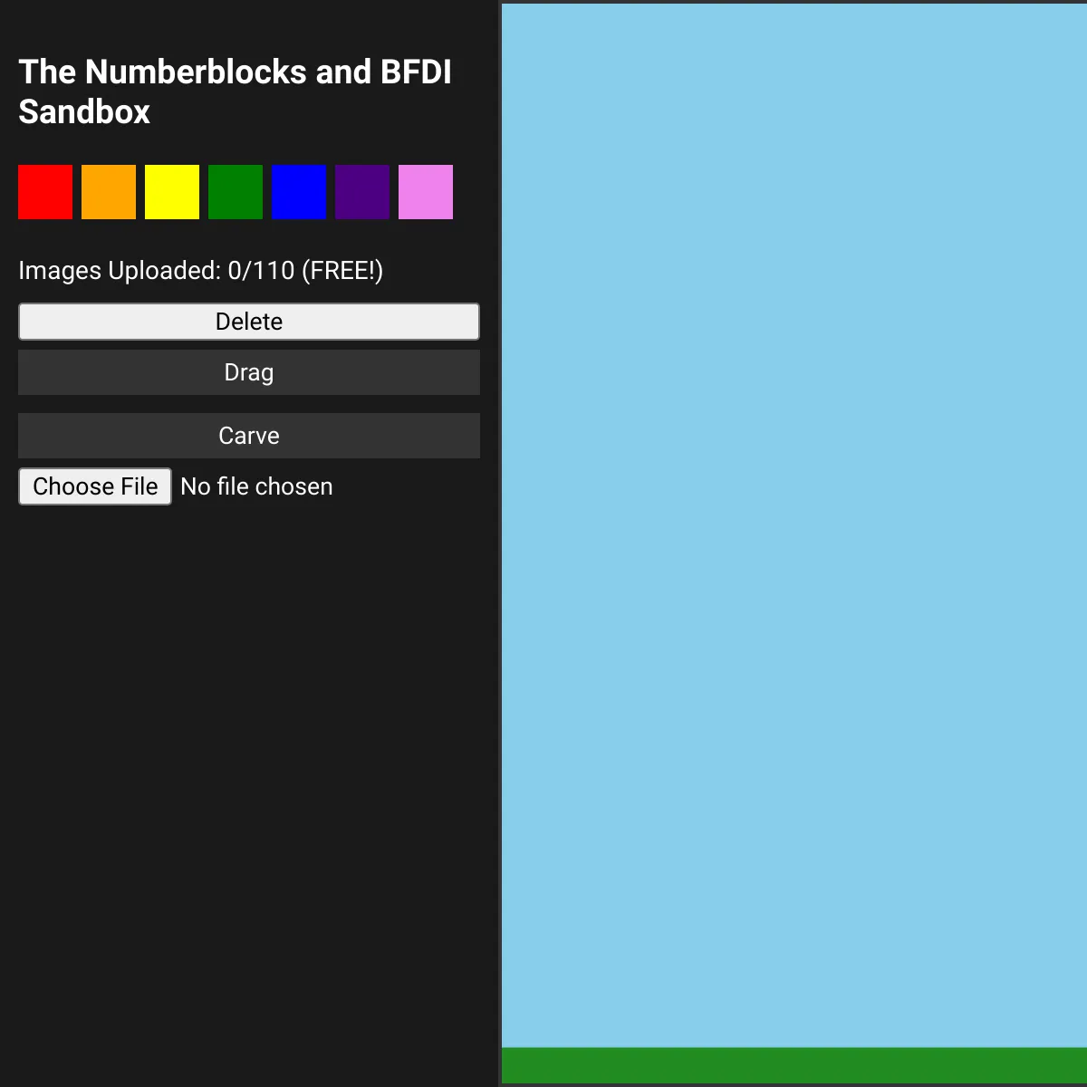 The Numberblocks and BFDI Sandbox
