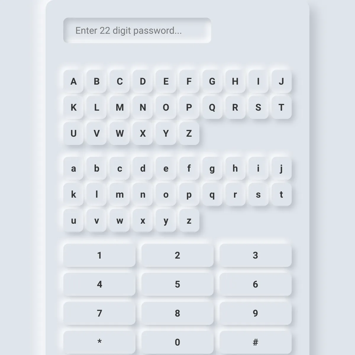 Neumorphic Password Generator