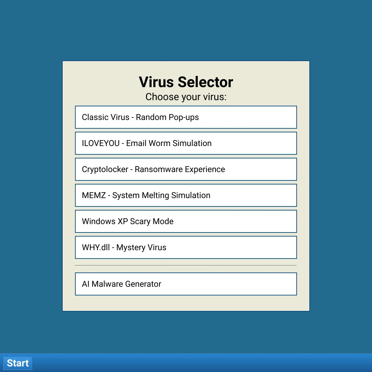 Windows XP Malware Simulation