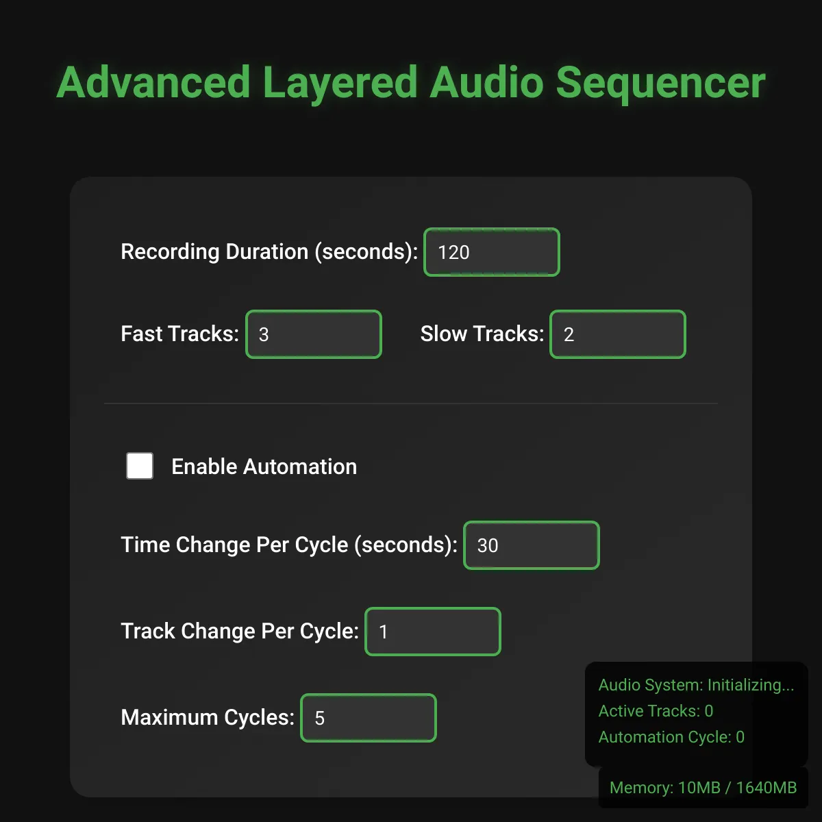 Layered Audio Sequencer
