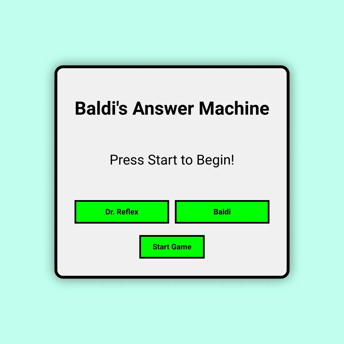 Baldi's Basics Q&A Maker