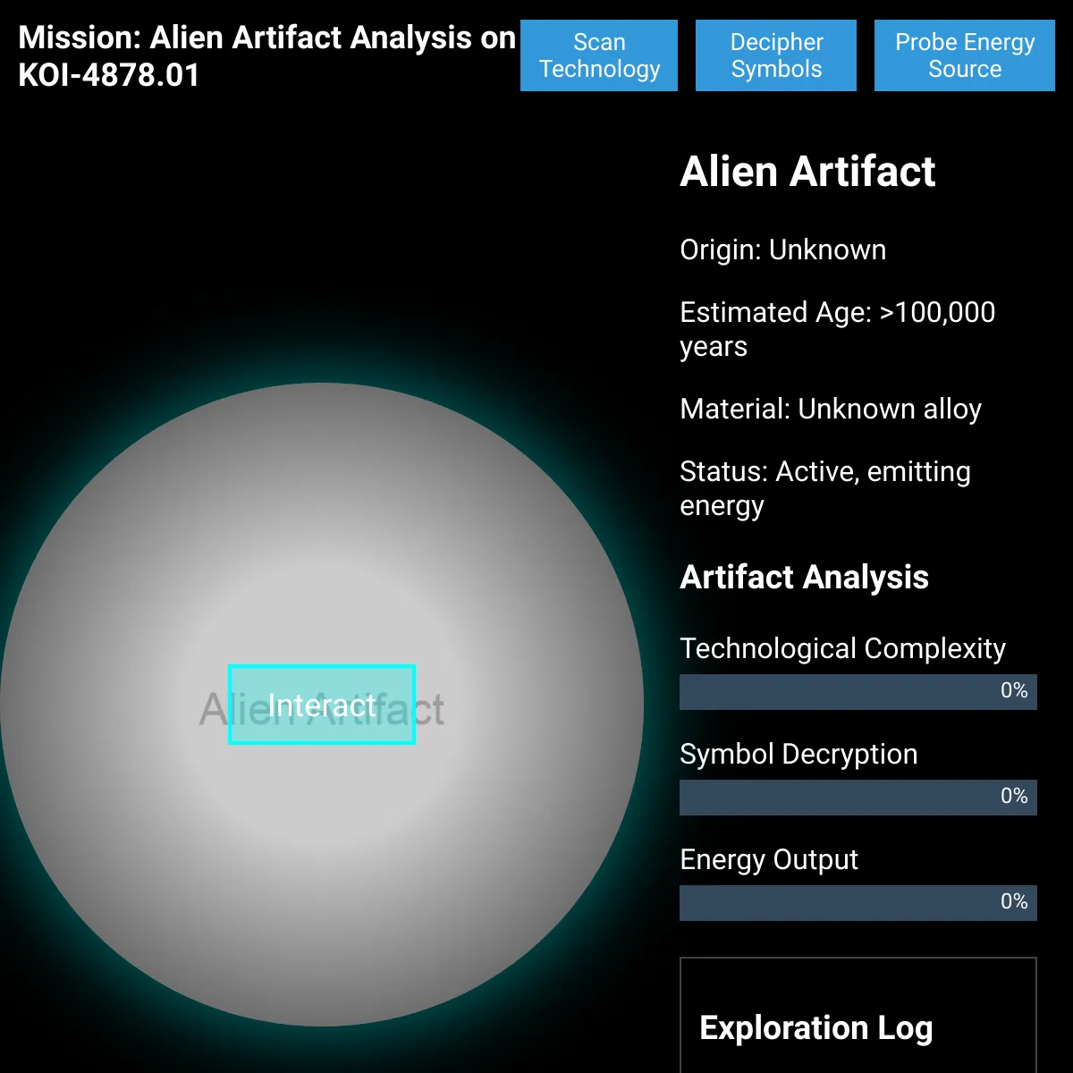 ExoLife 2.0 - Alien Artifact Analysis