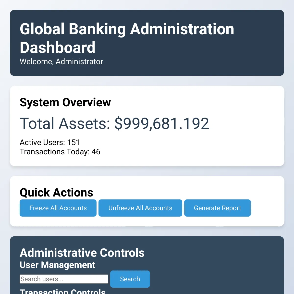 Global Banking App