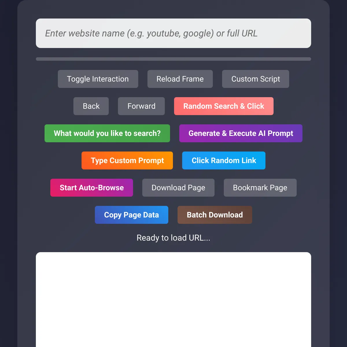 Interactive URL Loader