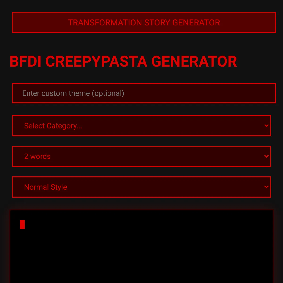 AI Creepypasta Generator