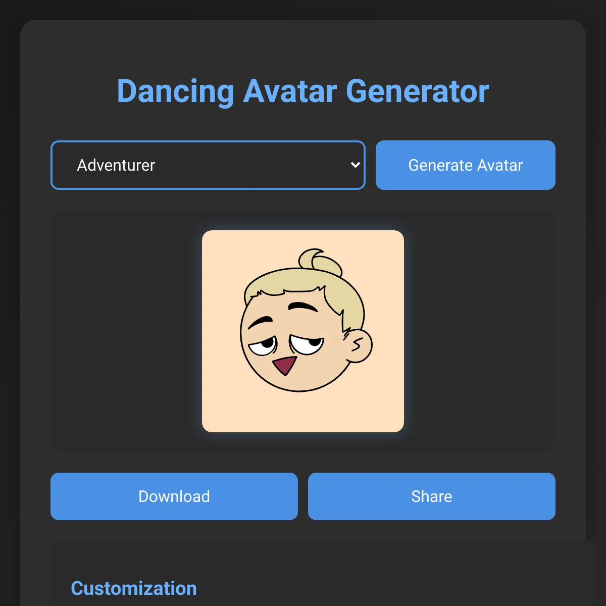 DiceBear Avatar Generator