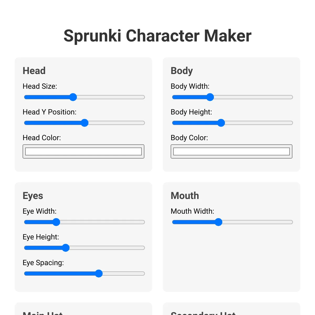Sprunki Character Maker