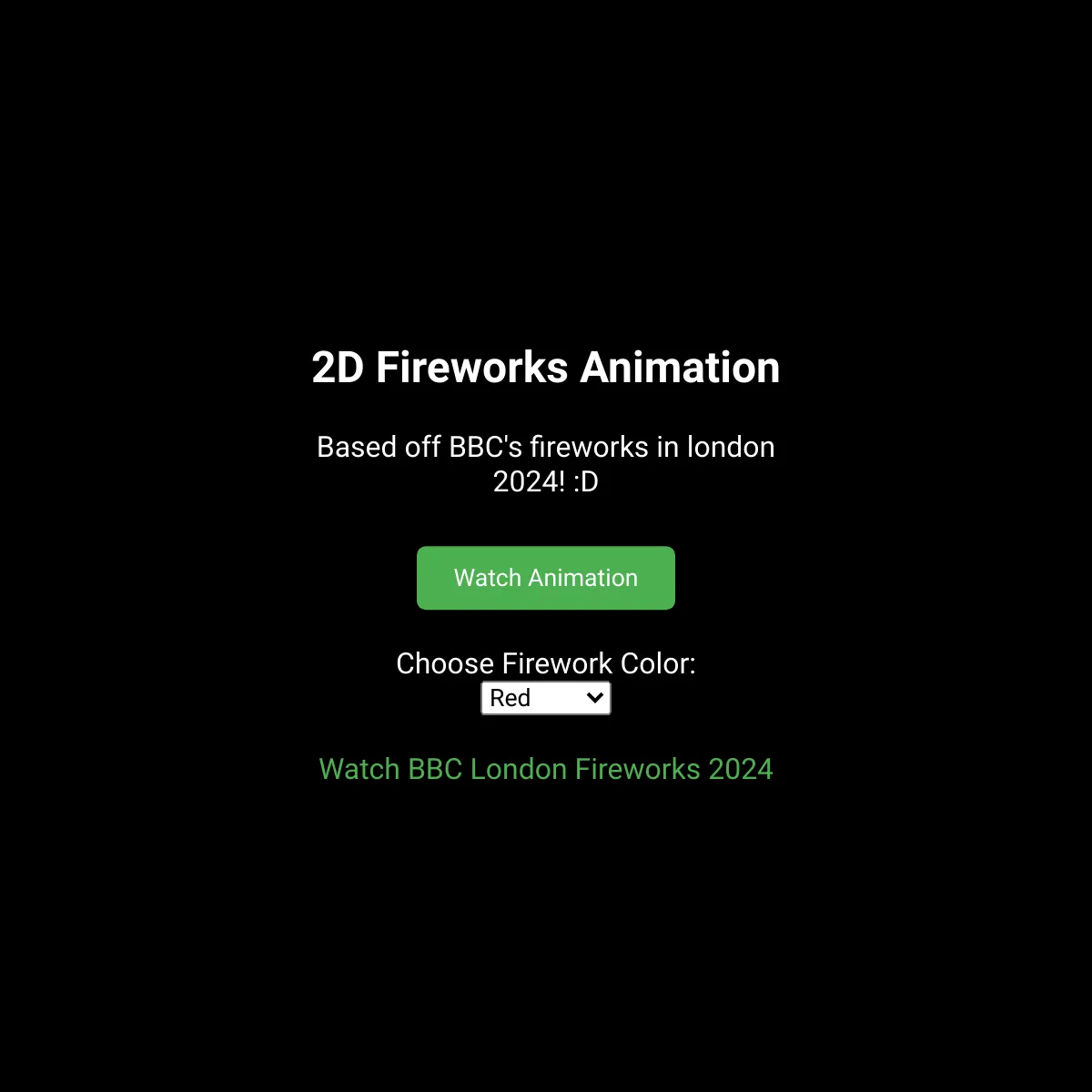 2D Fireworks Animation