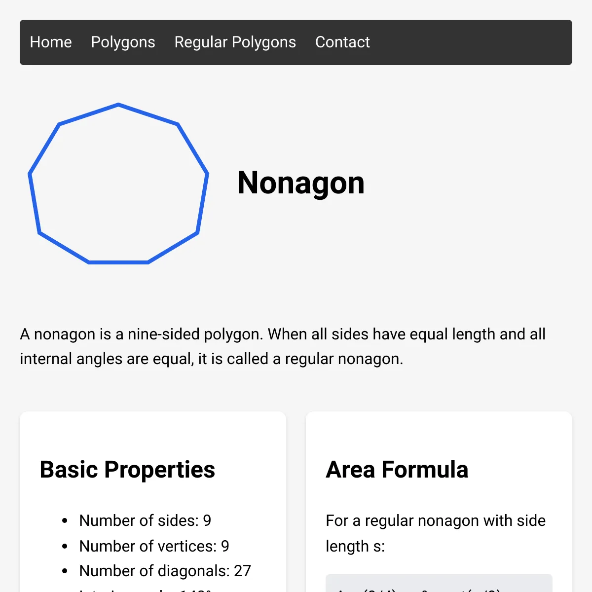 GeometryWiki - Nonagon